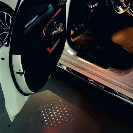 Bright Mercedes Door Projector Lights Logo | CarDoorLights